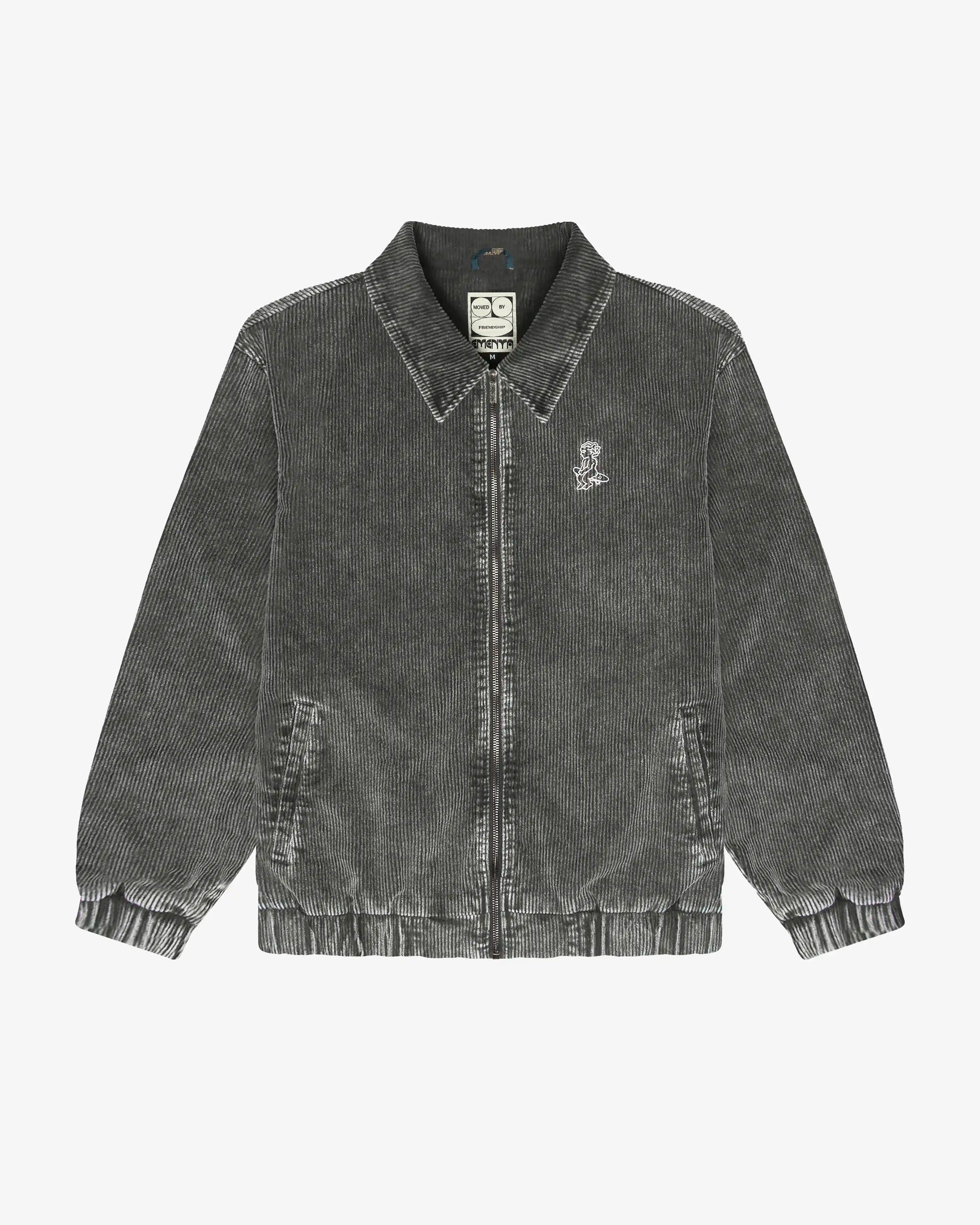 Ikon Washed Corduroy Jacket Grey Washed – 100% Cotton Jacket Made in ...